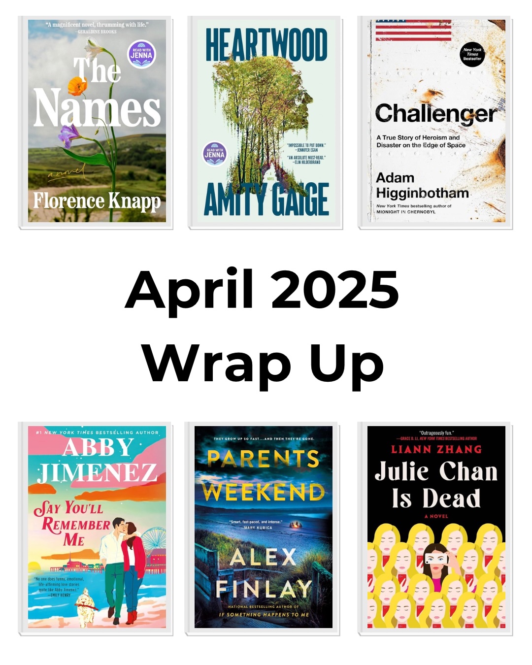 Books Read April 2025 - Next Chapter Moms